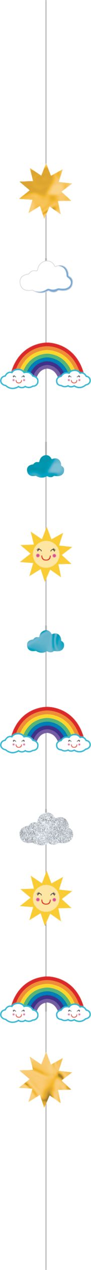 Rainbow & Sun Balloon Tail Accessory, Multi-Coloured, 6-ft, for Baby ...
