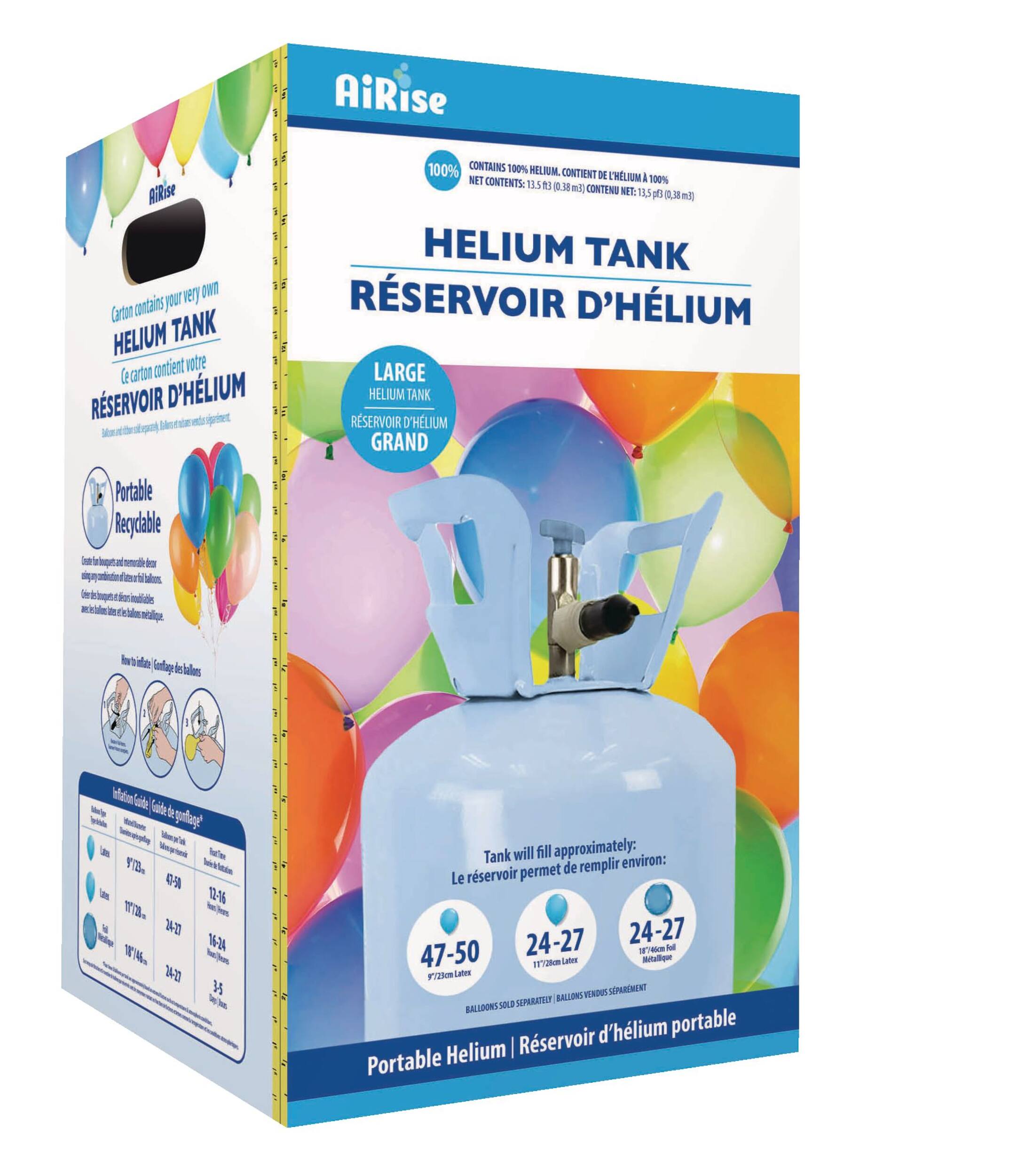 AiRise Large Portable Helium Tank, Blue, for Birthday/New Year's Eve ...