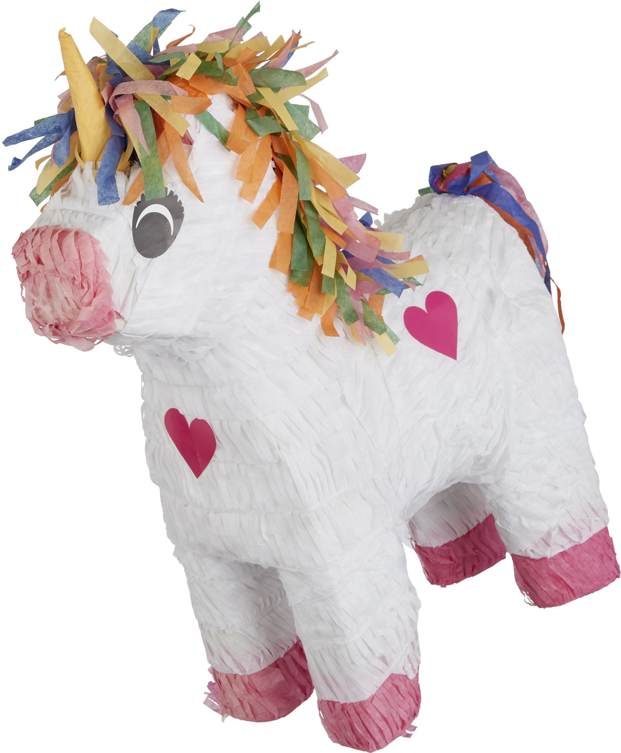 Décoration Pinata suspendue licorne, blanc/rose, 18 po, peut contenir 2 lb de garniture à pinata ...
