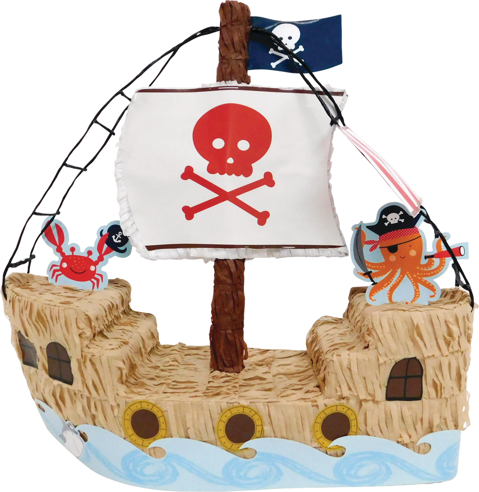 3D Pirate Shark Pirate Ship Pinata | Party City