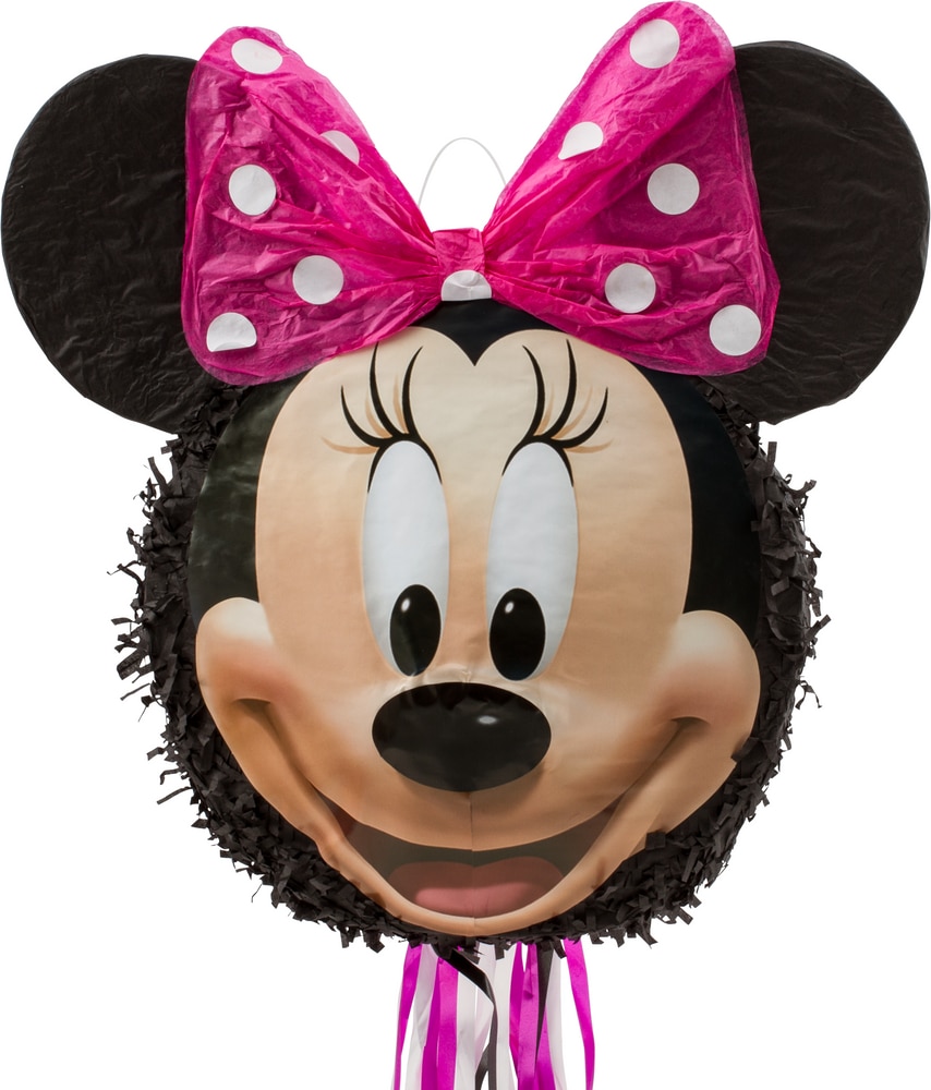 Pull String Smiling Minnie Mouse Pinata | Party City