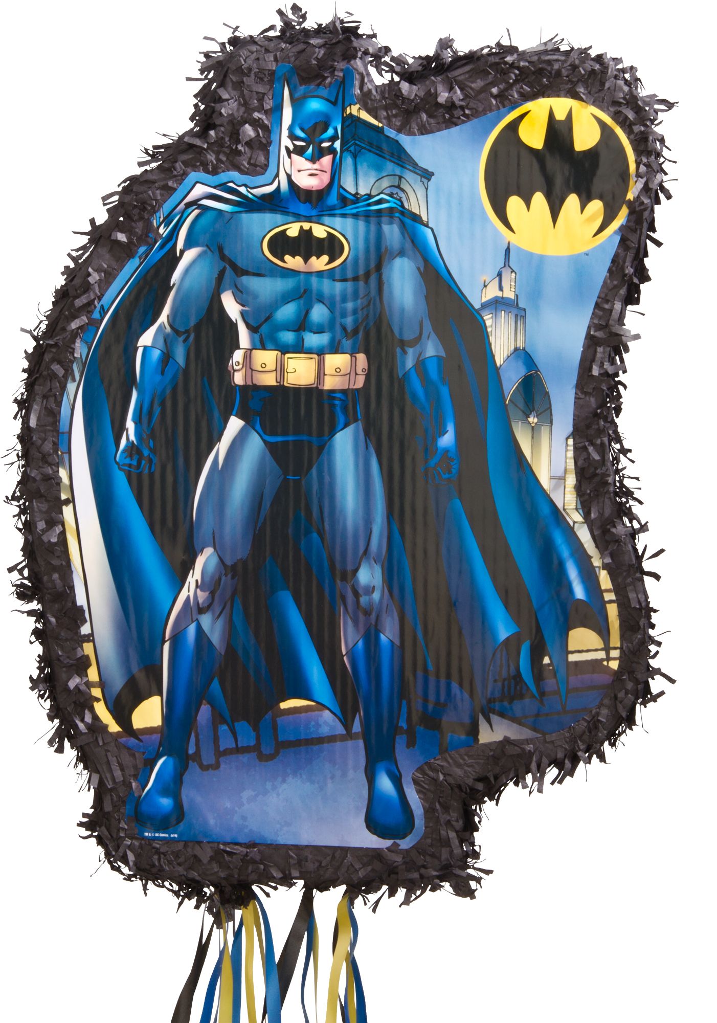 DC Batman Pinata Hanging Pull String Decoration, Blue/Black, 21-in ...