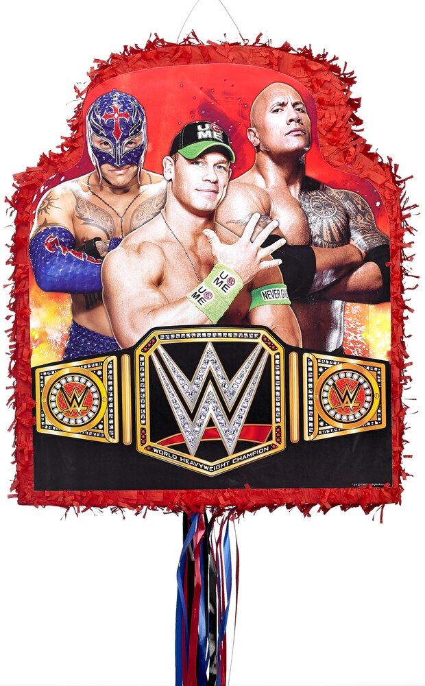 WWE Pull String Pinata, Red | Party City