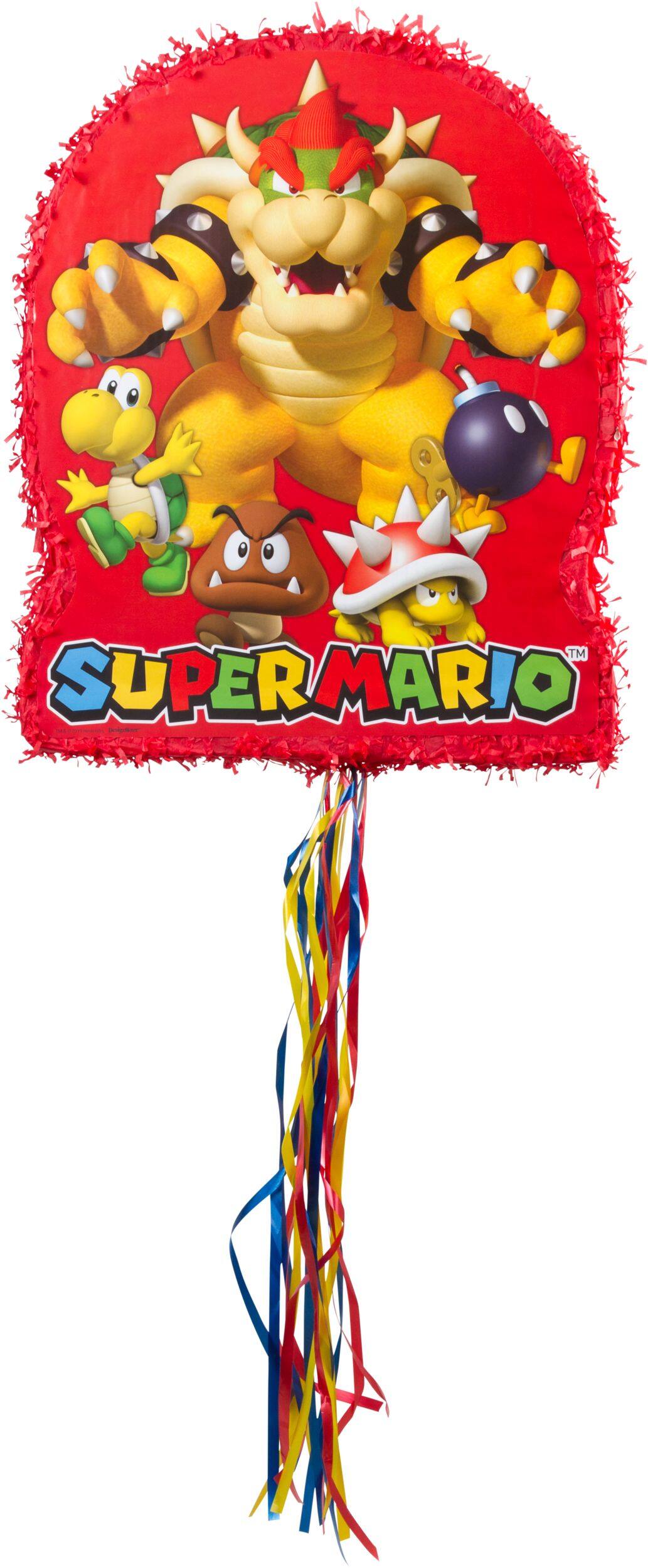Nintendo Super Mario Bros Luigi/Peach/Toad Pinata Hanging Pull String ...