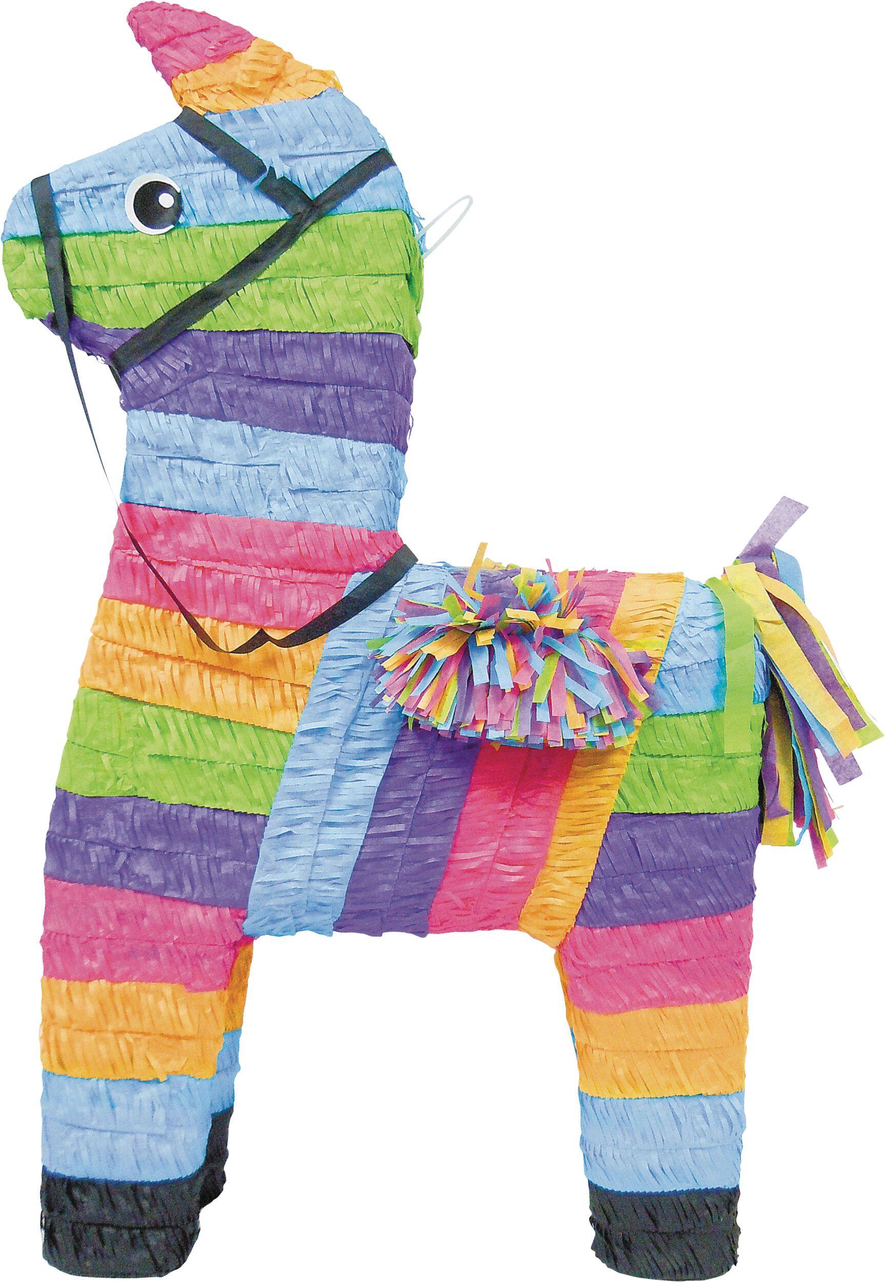 Donkey Pinata Hanging Decoration, Multi-Coloured, 36-in, Holds 10lb of ...