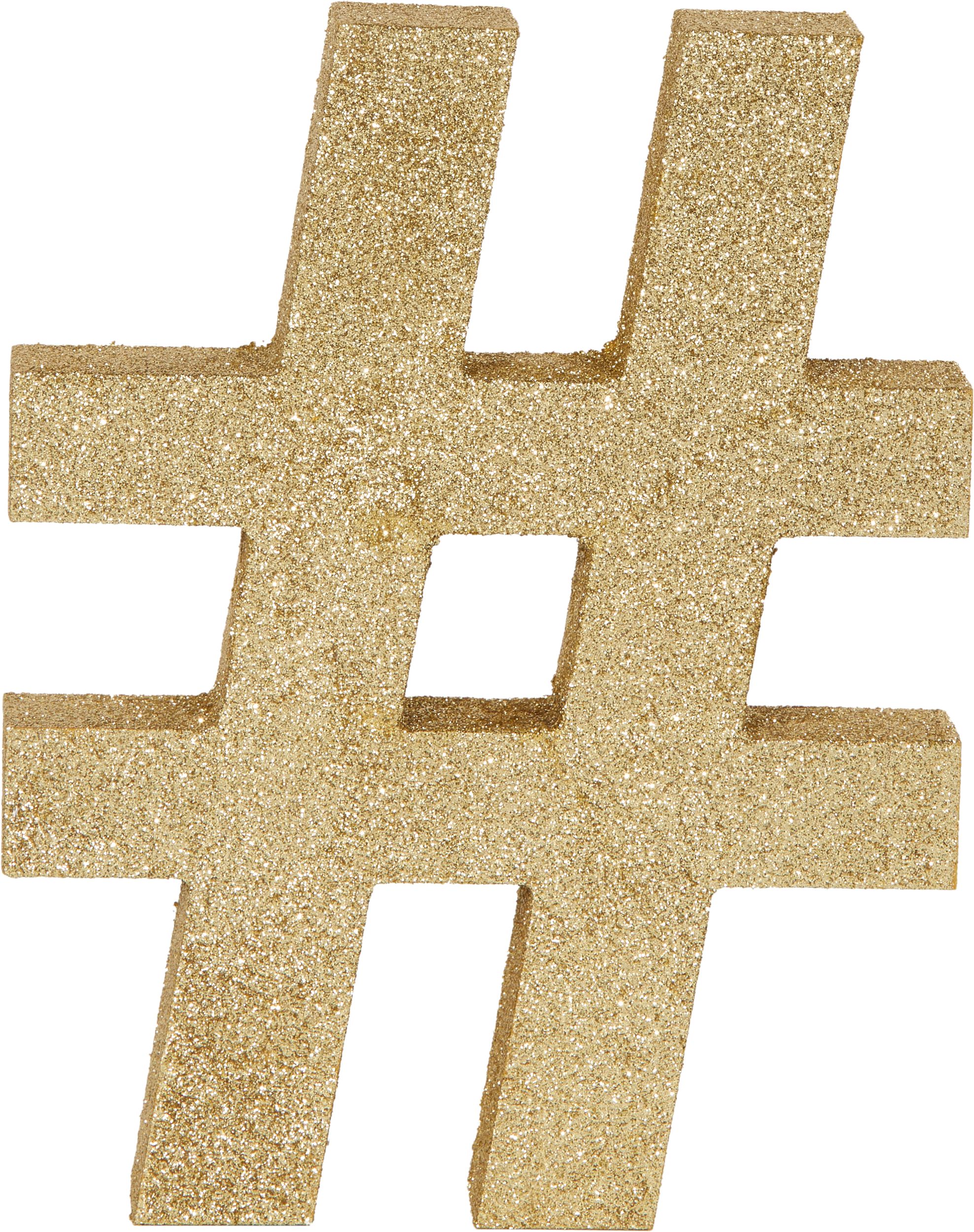 Standing Block Sign Table Centerpiece Decoration, Gold, 7.5-in, for ...