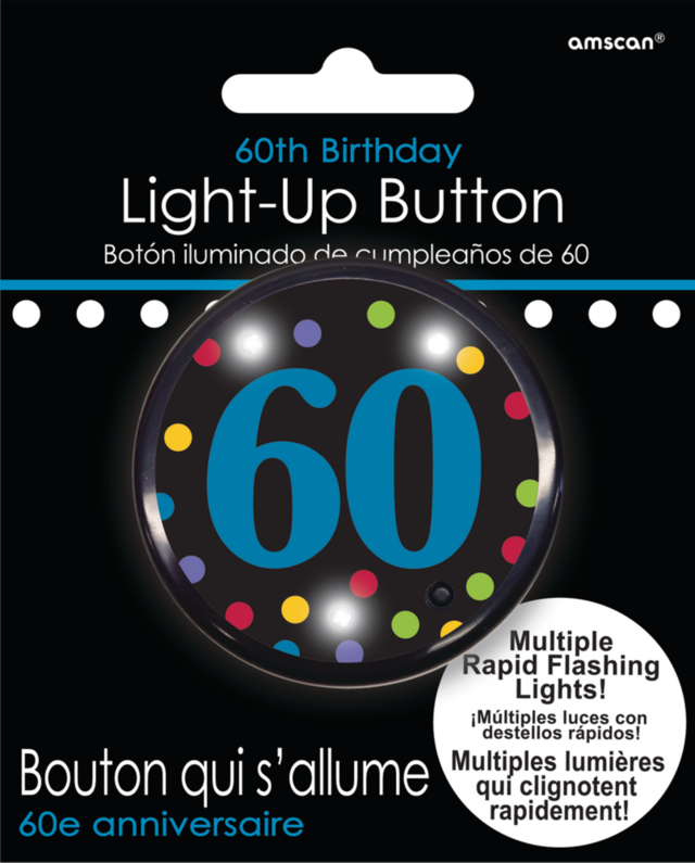 Milestone 60th Birthday Party Light-Up Button | Canadian Tire