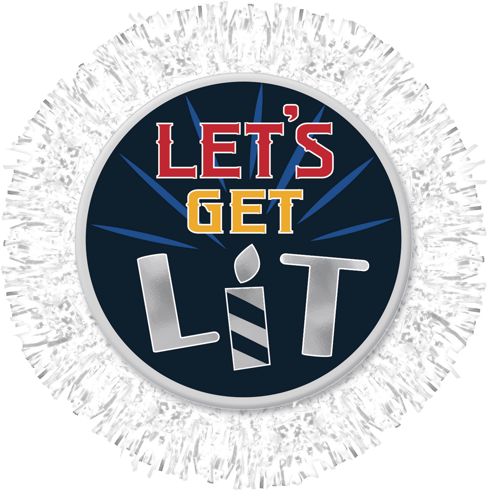 Let's Get Lit Button | Party City
