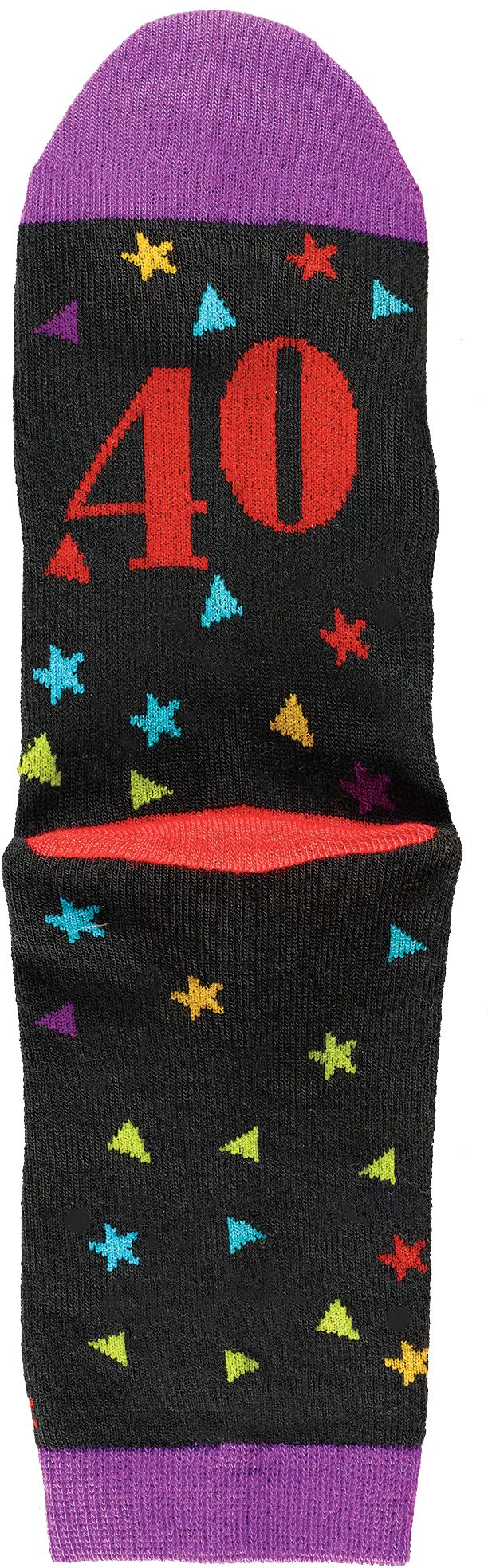 Adult "The Big 40" Crew Socks, Red/Purple/Black, One Size, Wearable ...