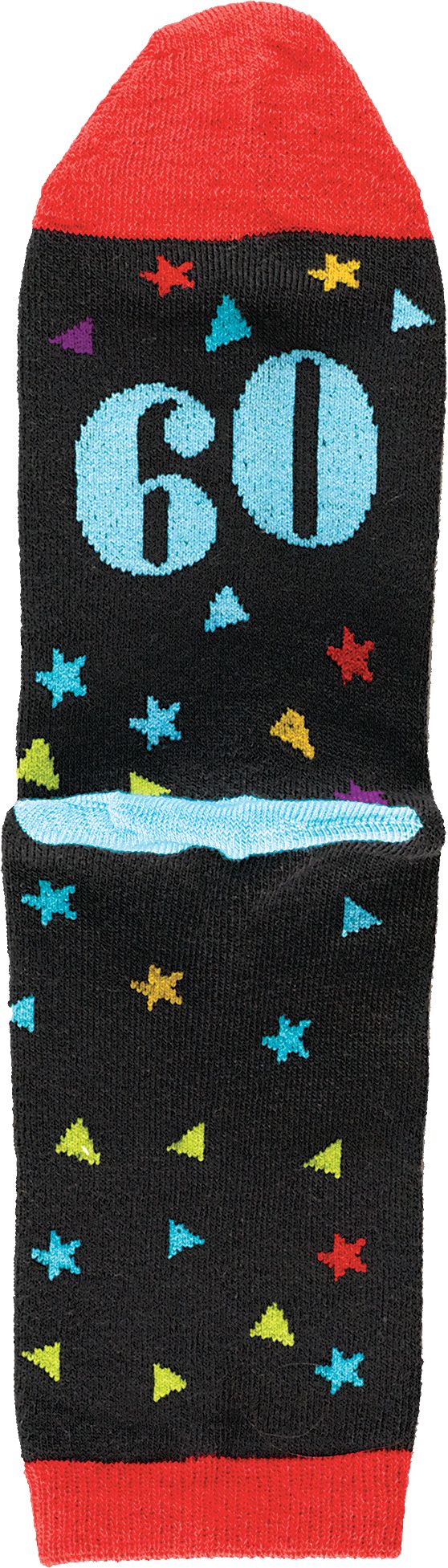 Adult "The Big 60" Crew Socks, Black/Blue/Red, One Size, Wearable ...
