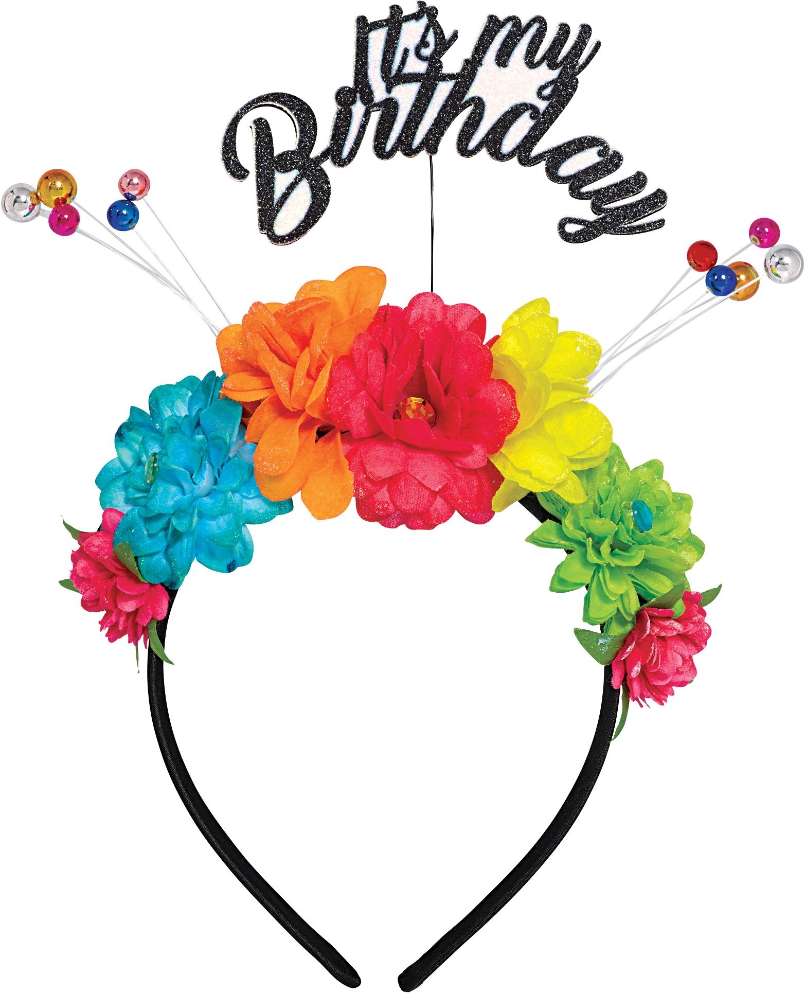 "Its My Birthday" Flower Crown Headband, Multi-Coloured, One Size ...