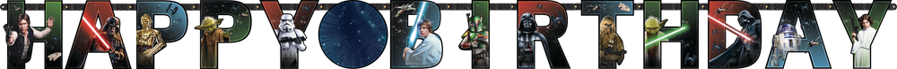 Star Wars Jumbo Add-An-Age Birthday Party Banner Decoration, 10-ft ...