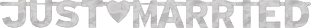 "Just Married" Letter Banner Wedding Decoration, Silver | Canadian Tire