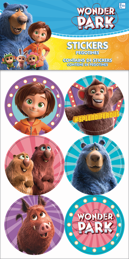 Wonder Park Stickers for Birthday Party Favours, 4-pk | Canadian Tire