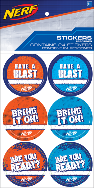 Nerf Stickers, 4-pk | Party City