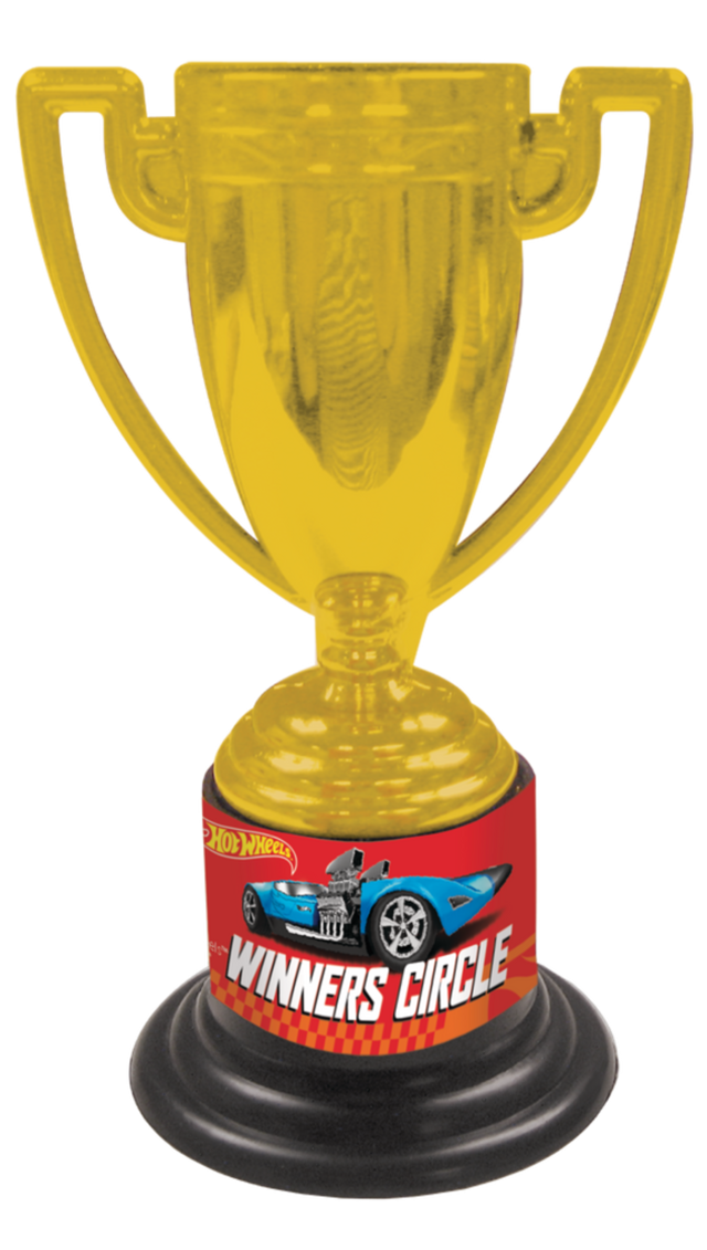 Hot Wheels "Winner's Circle" Trophy, Gold, Ages 3+ | Party City