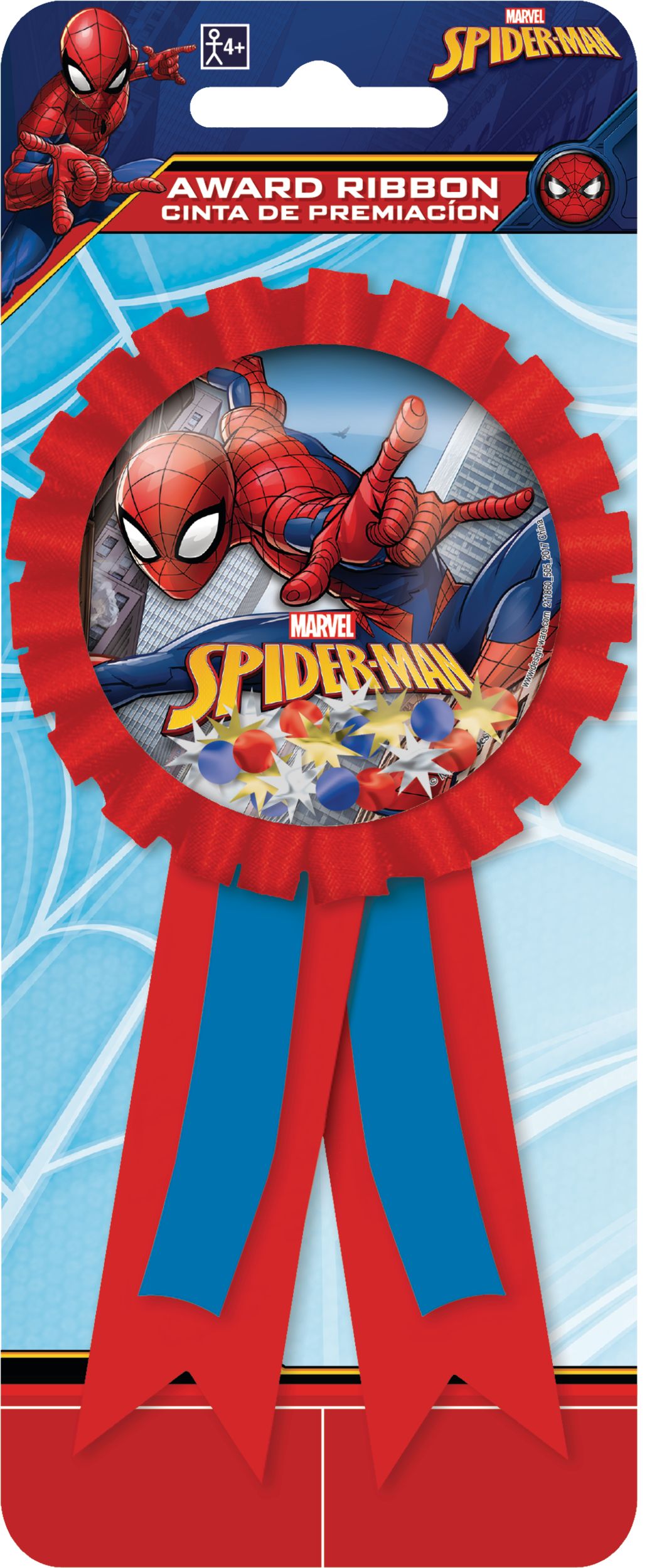 Spider-Man Webbed Wonder Birthday Party Award Ribbon | Party City