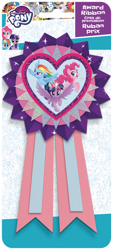 My Little Pony Award Ribbon for Birthday Parties, Pink/Purple, Ages 3 ...