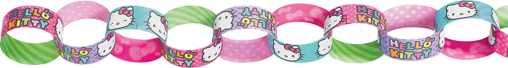 Hello Kitty Rainbow Chain Link Birthday Party Garland Decoration ...