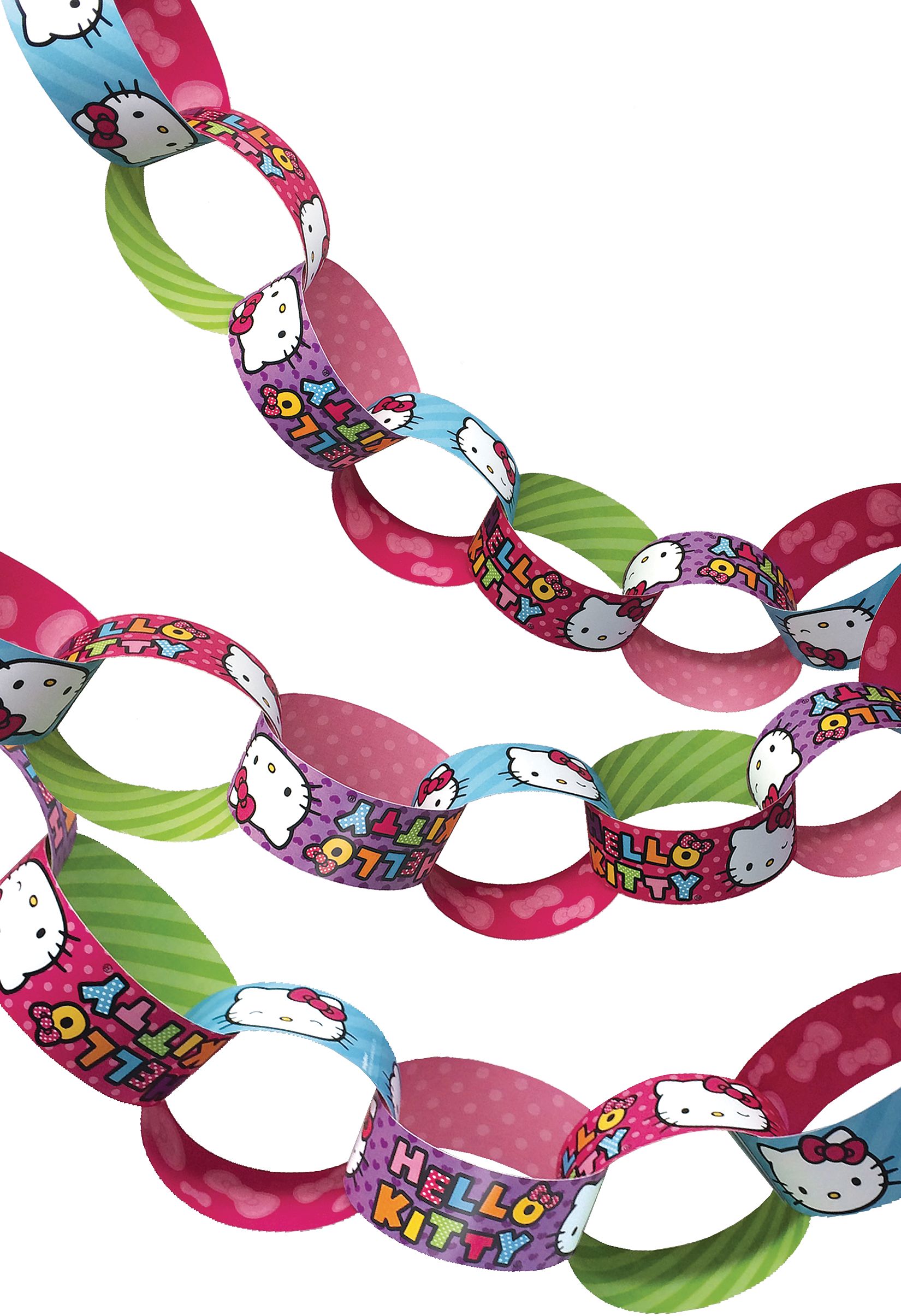 Hello Kitty Rainbow Chain Link Birthday Party Garland Decoration ...