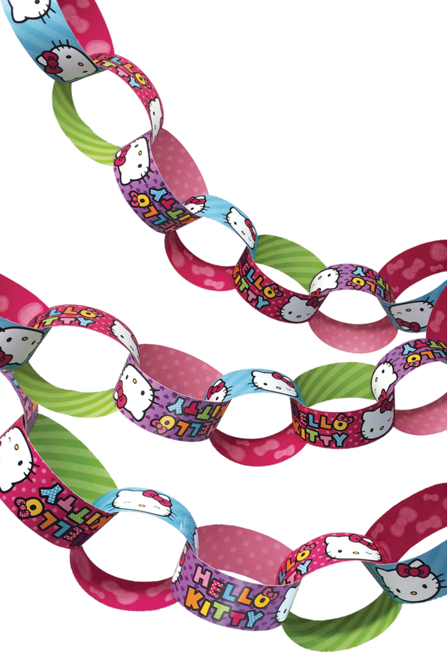 Hello Kitty Rainbow Chain Link Birthday Party Garland Decoration ...