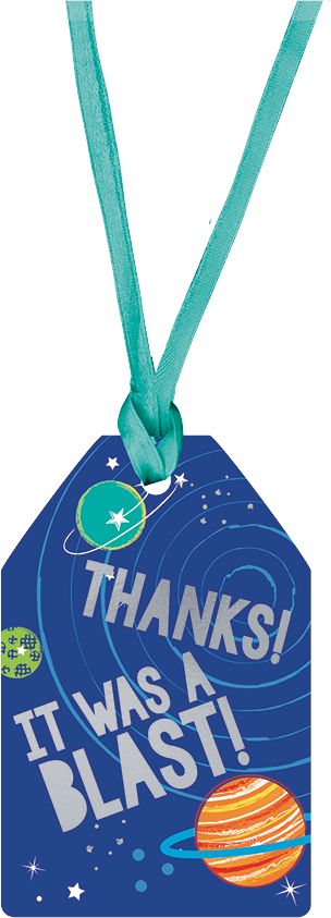 Blast Off "Thanks It was a Blast" Paper Card Tags, Blue, 25-pk, for ...