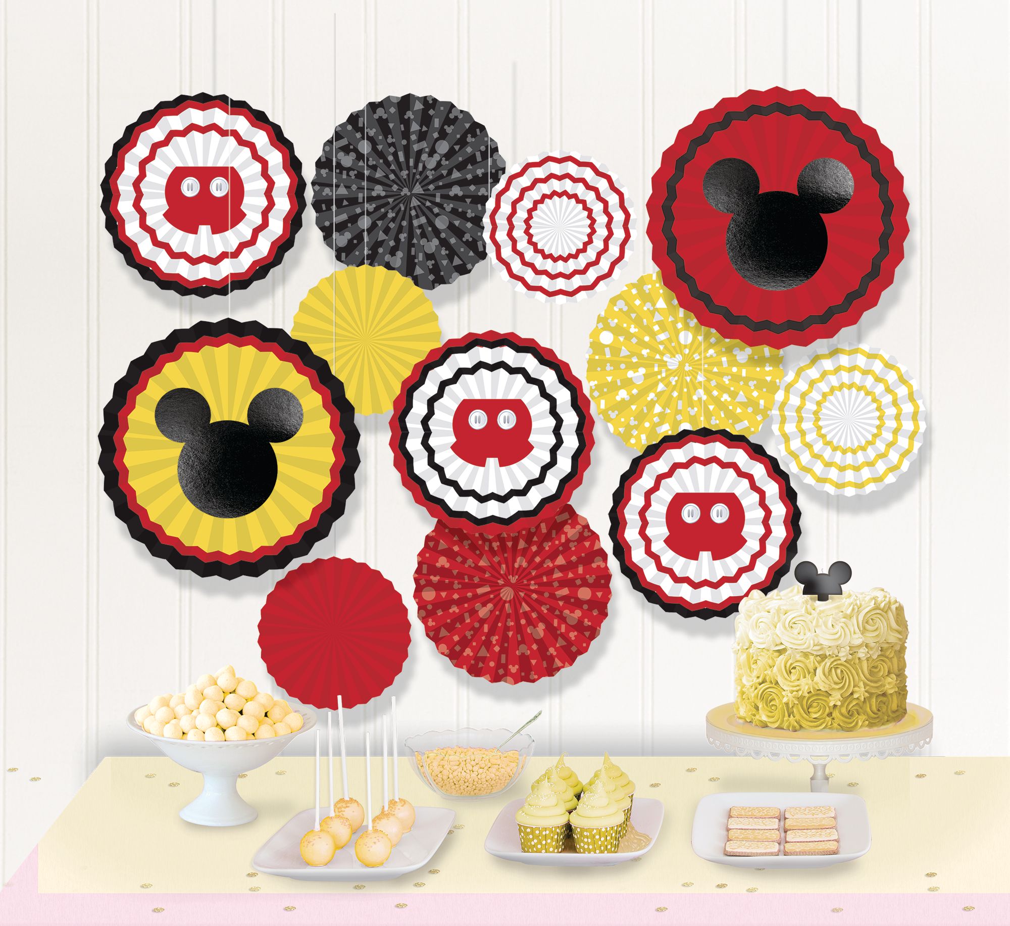 Disney Mickey Mouse Room & Table Centerpiece Decorating Kit, Red/Yellow ...