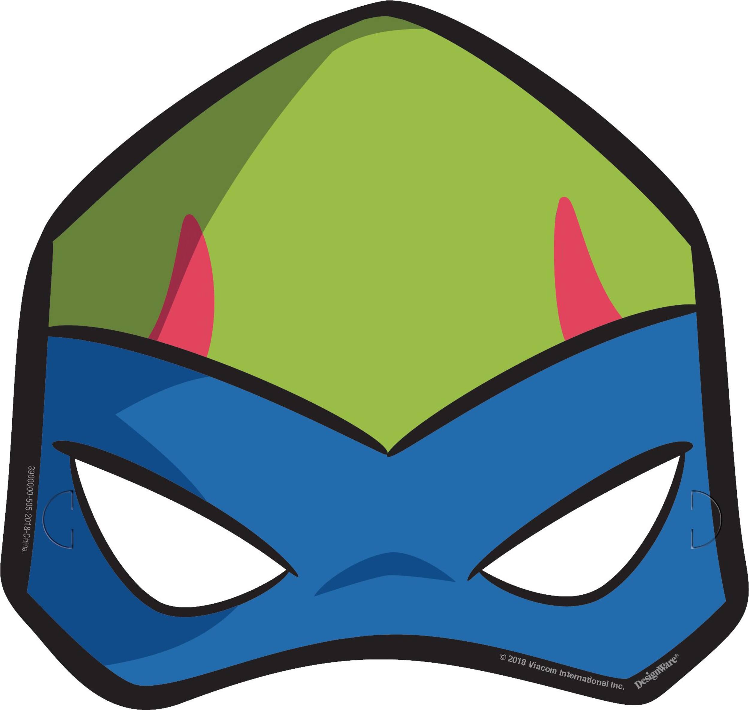 Rise of the Teenage Mutant Ninja Turtles Birthday Party Cardstock Masks ...