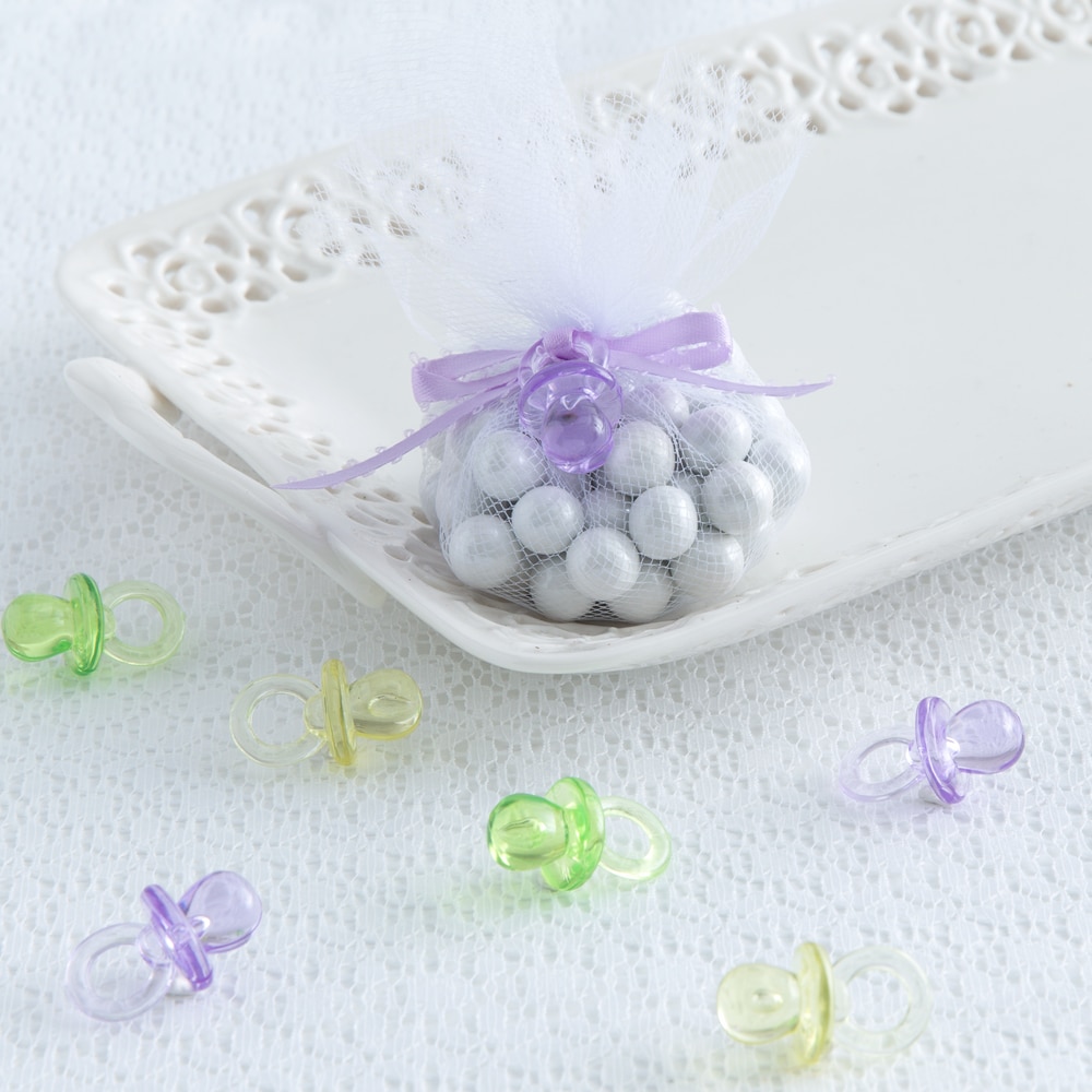 Multicolour Pacifier Baby Shower Favour Charms, 24-pk | Party City