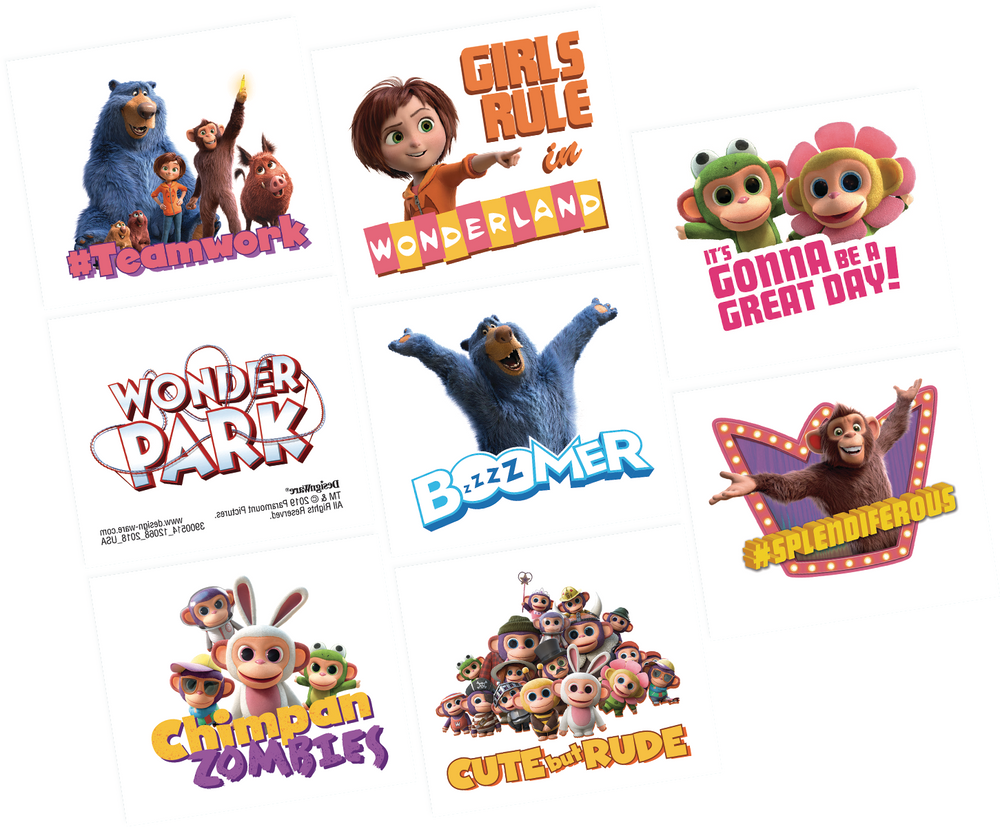 Wonder Park Tattoos for Birthday Party Favours, 1 sheet of 8 | Canadian ...