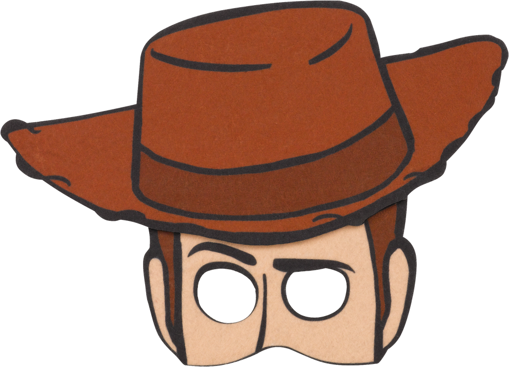 Disney Pixar Toy Story Woody Half Face Mask, Brown, One Size, Wearable ...