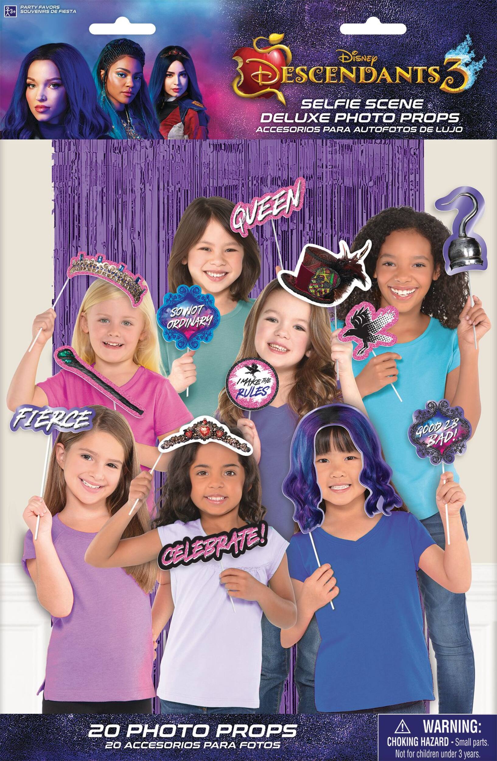 Disney Descendants "Celebrate" Plastic Fringe Scene Setter Background ...