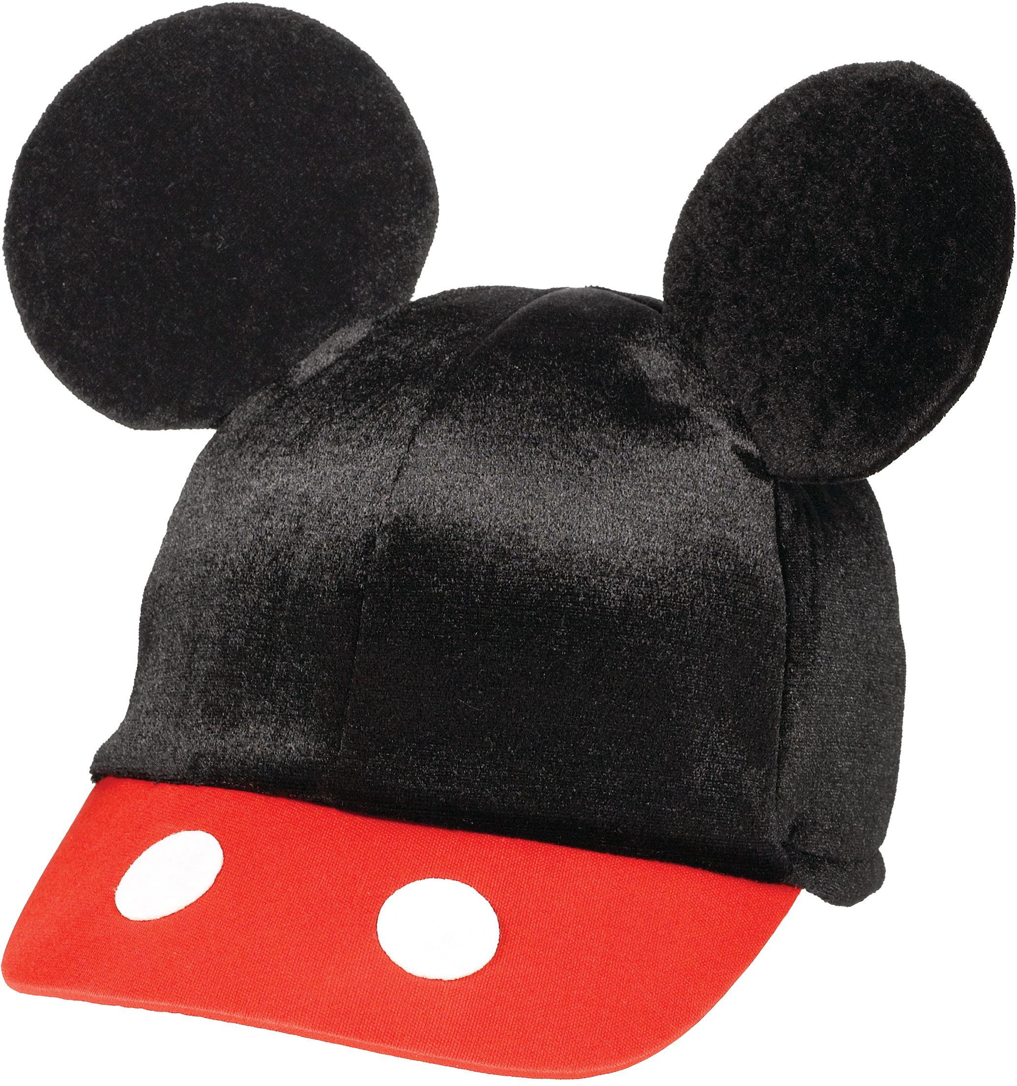 Disney Mickey Mouse Baseball Hat with Ears, Red/Black, One Size ...