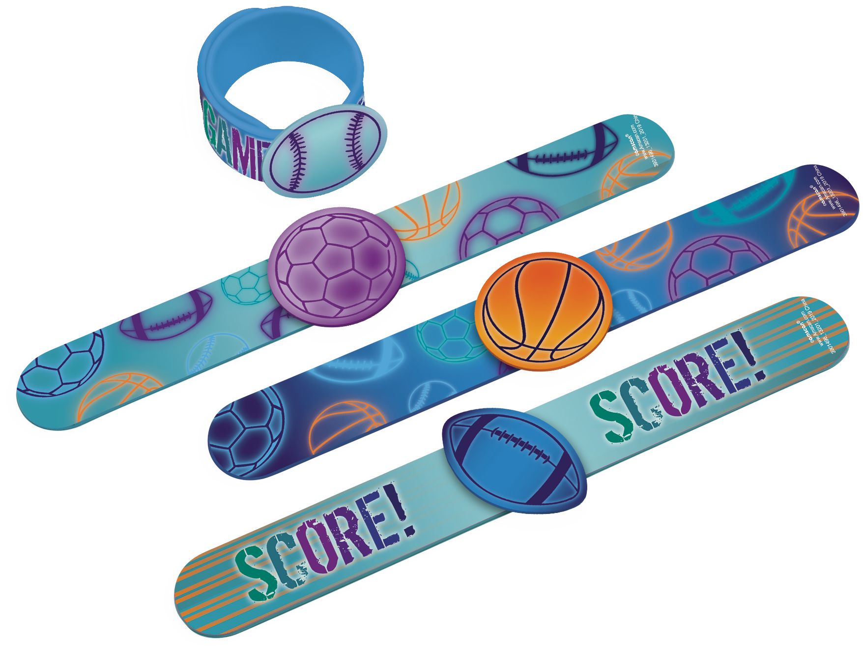Birthday Baller Slap Bracelets for Birthday Party Favours, 4-pk | Party ...
