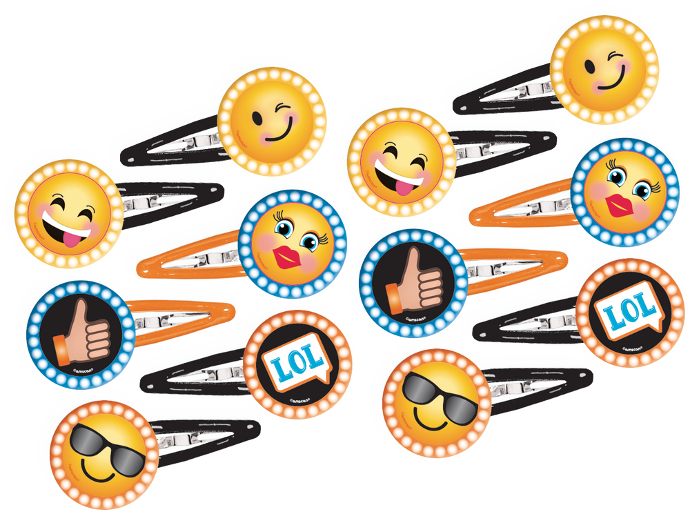 LOL Smiley Hair Clips for Birthday Party Favours, 12-pc | Party City
