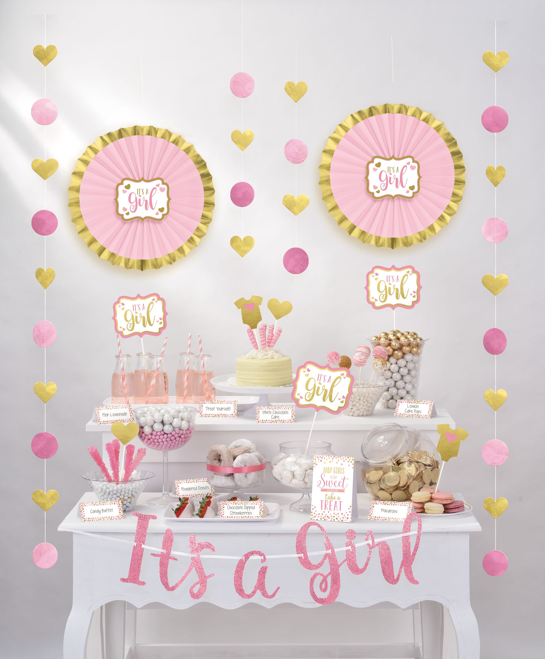 "It's a Girl" Treat Table Decorating Kit with Food Cards, Picks ...