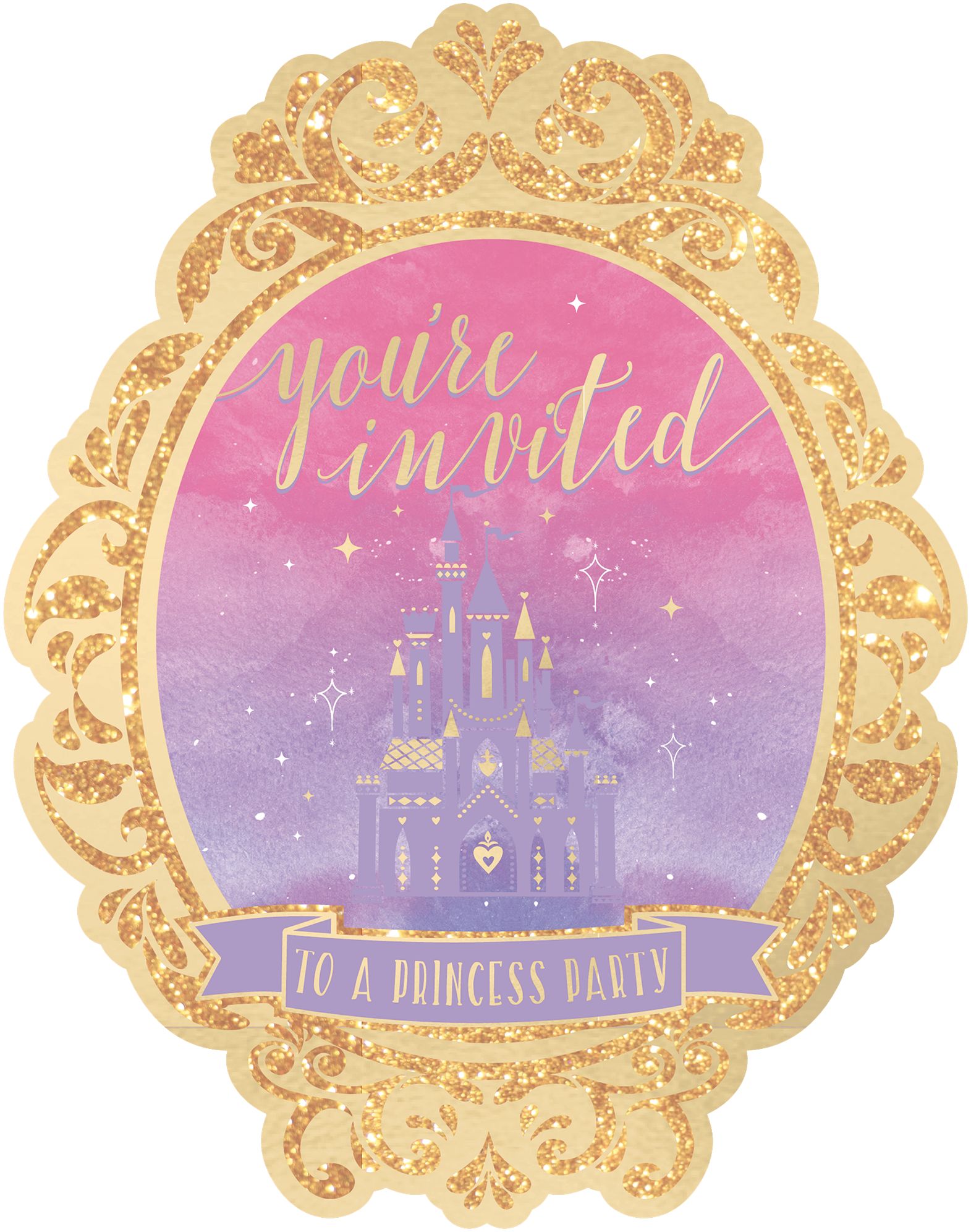 Disney Princess Once Upon A Time "You're Invited" Paper Party ...