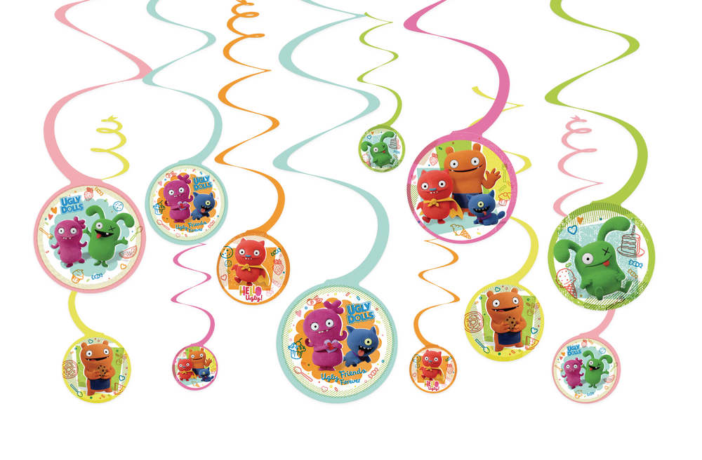 Uglydolls Hanging Swirl Birthday Party Decorations 12 Pc Canadian Tire
