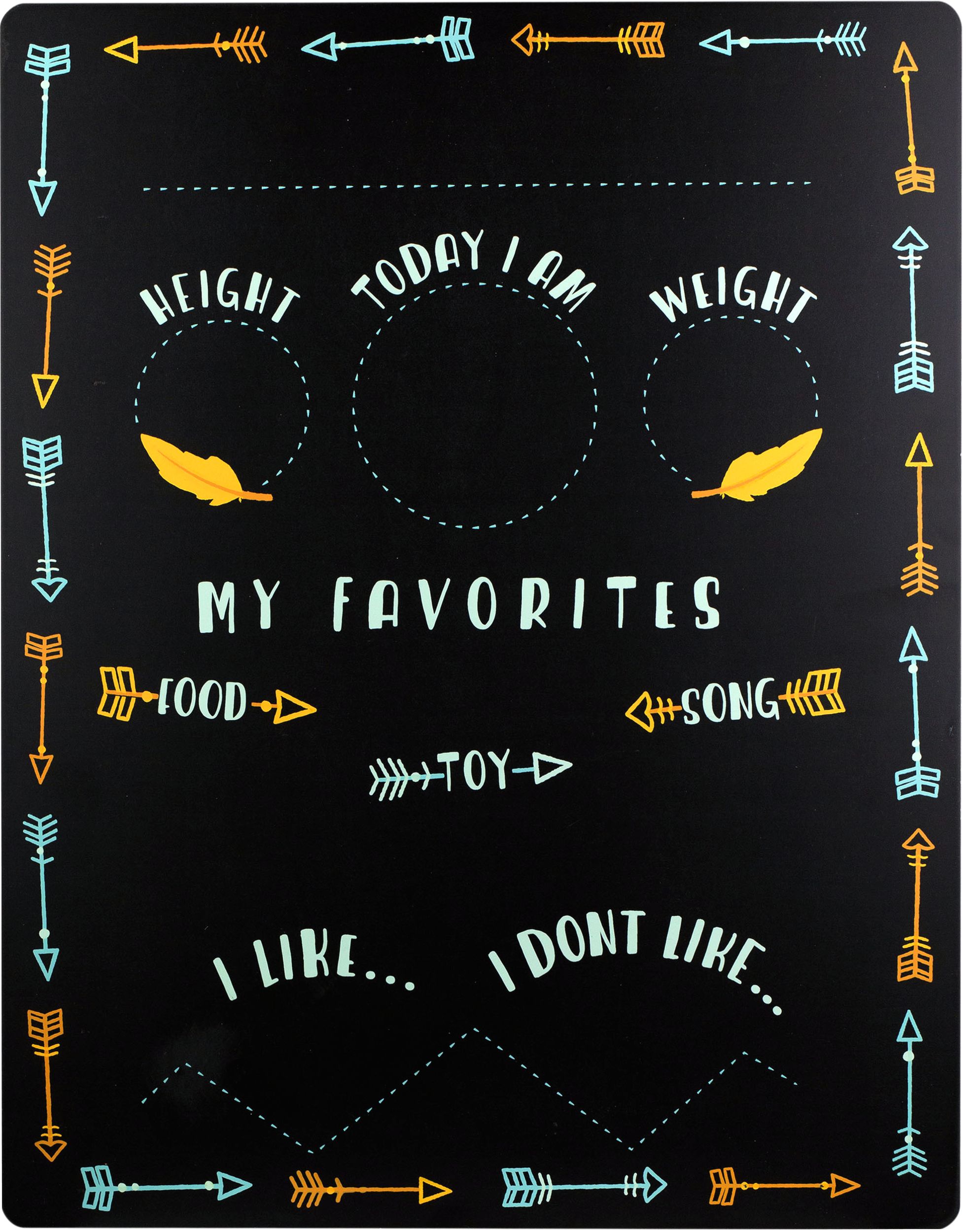 Baby Milestones Chalkboard Sign with Arrows | Party City