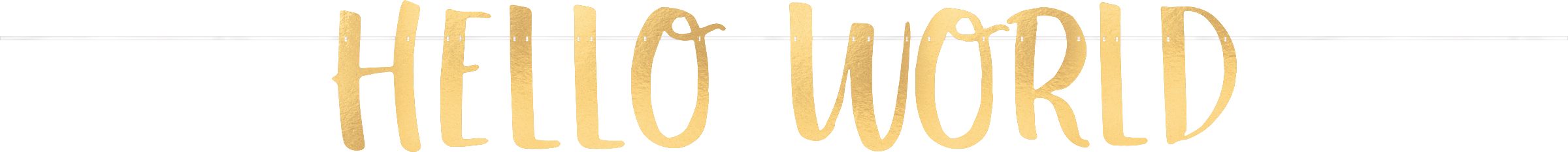 Blue Metallic Gold Hello World Baby Banner Kit | Canadian Tire