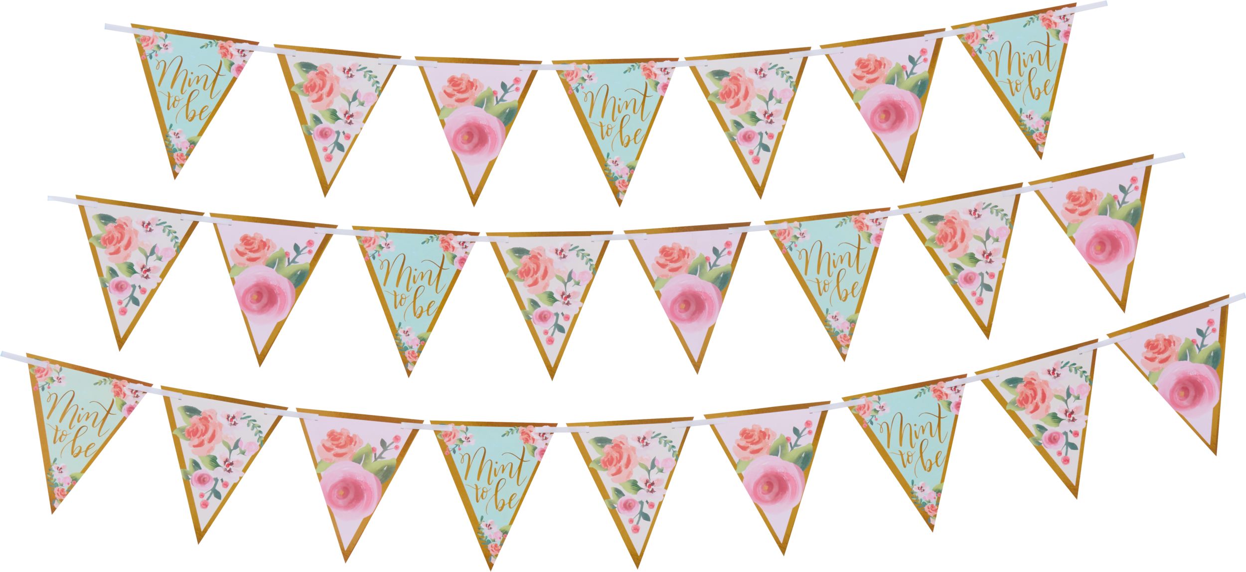 Mint to Be Floral Pennant Banner | Canadian Tire