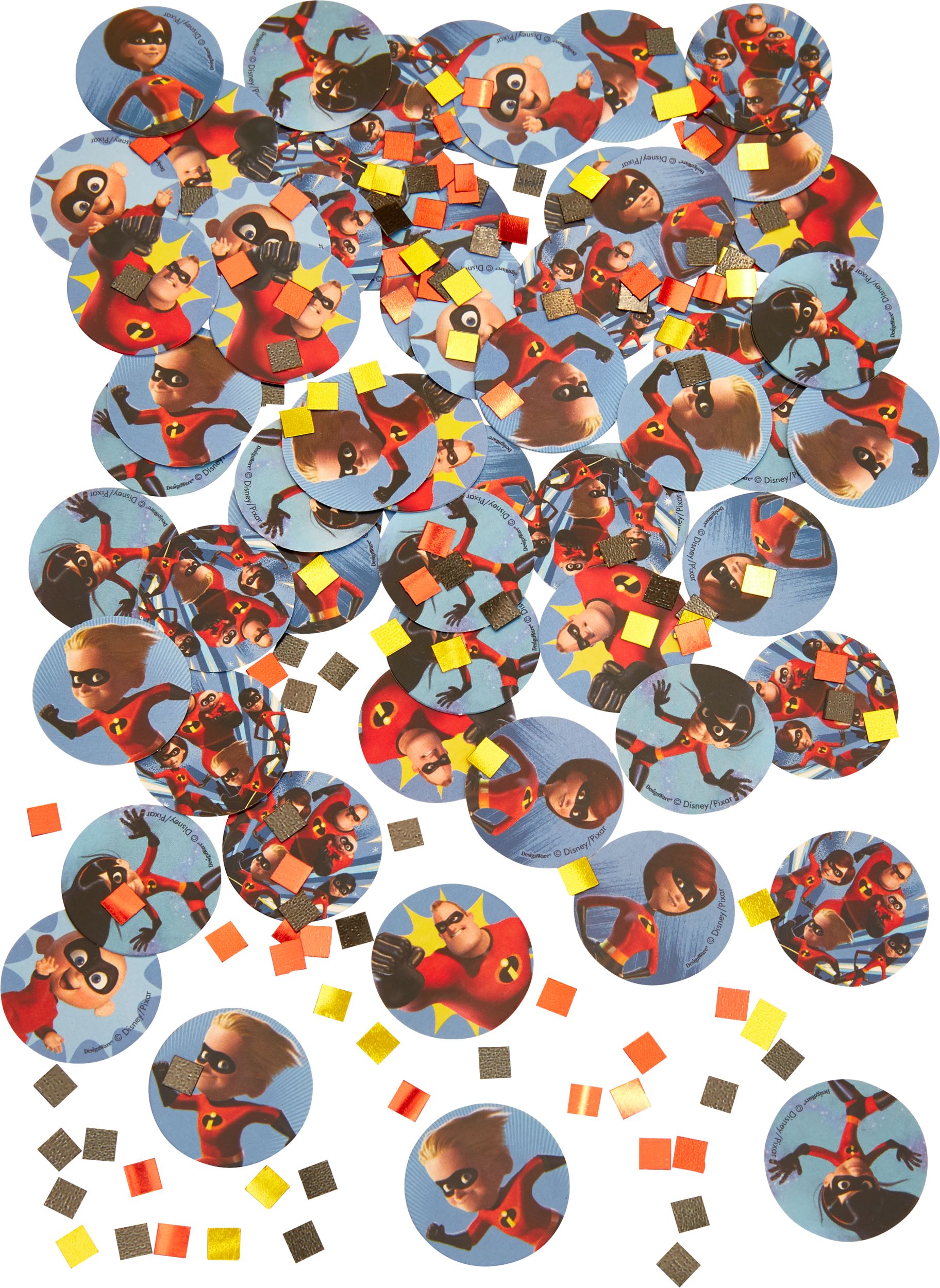 Disney Pixar The Incredibles Round & Square Confetti Table Scatter ...