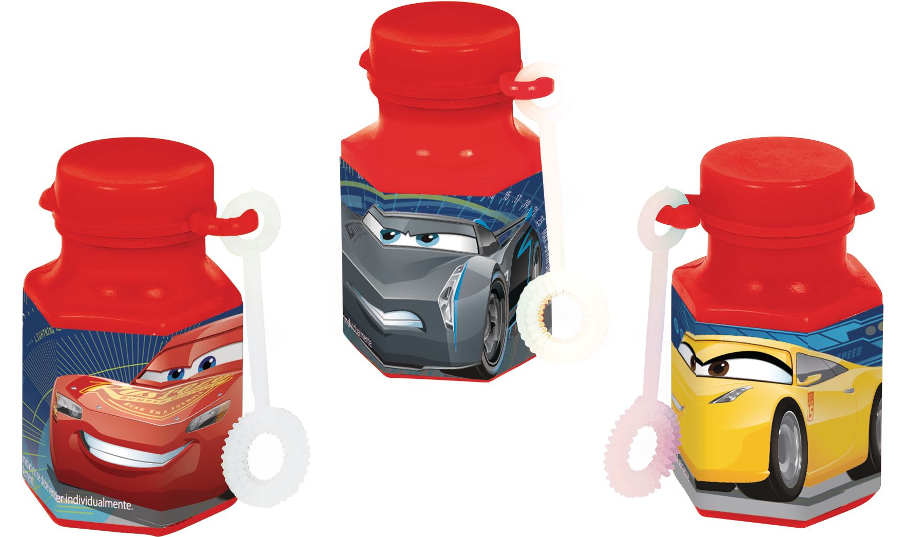 Disney Cars 3 Mini Bubbles for Birthday Party Favours, 12-pk, Ages 3 ...
