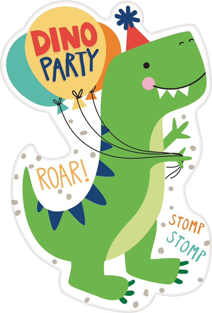 Dino-Mite Dinosaur Birthday Party Invitations, 8-pk | Canadian Tire