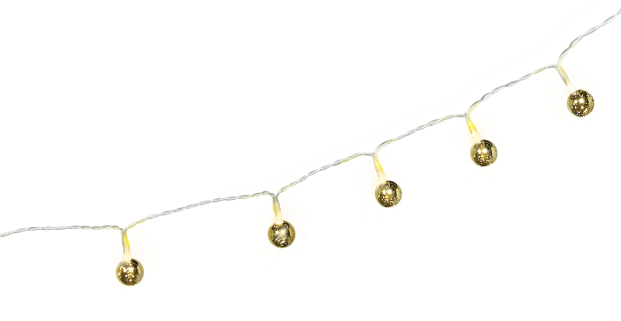 Mini Globe LED Light Up String Lights Hanging Decoration, Gold, 5-ft ...