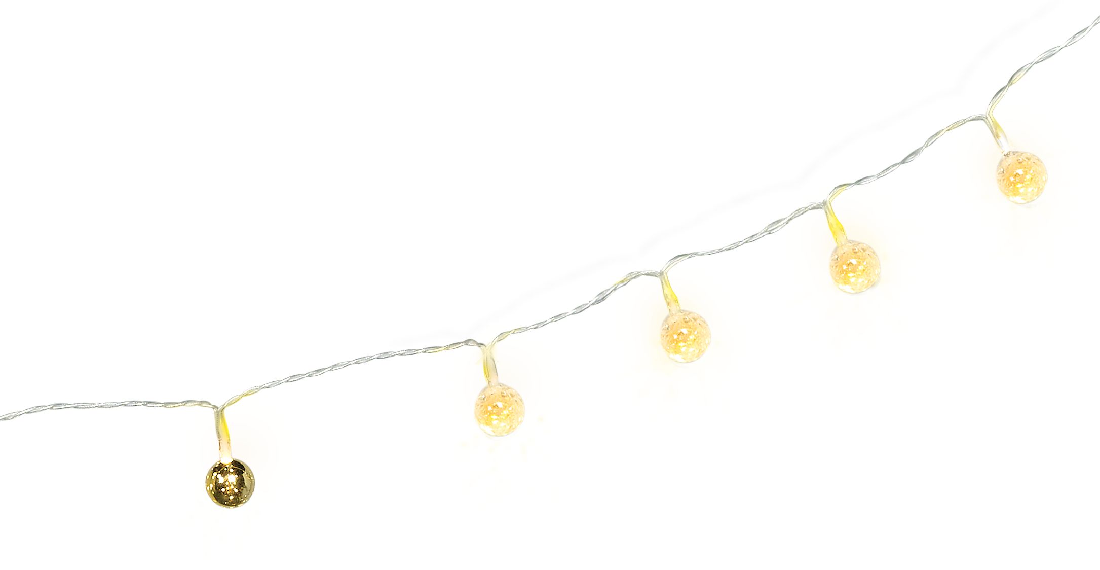 Mini Crackle Globe LED Light Up Strings Light Hanging Decoration, White ...