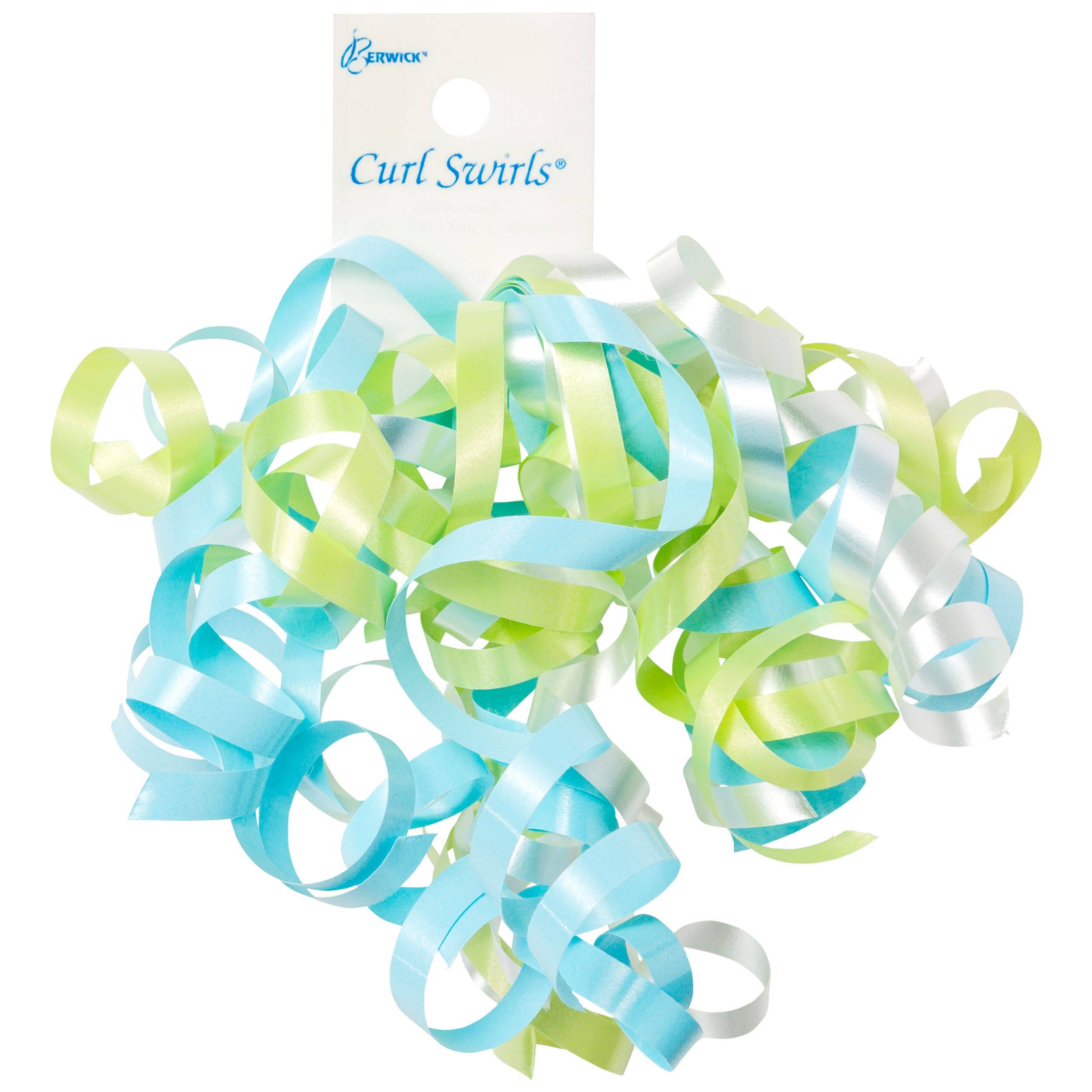 Aqua & White Curly Swirl | Party City