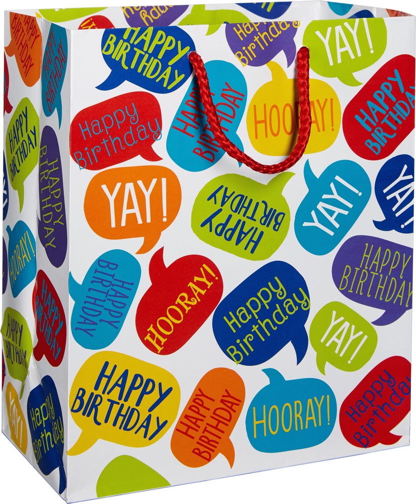 Speech Bubble Happy Birthday Gift Bag | Party City