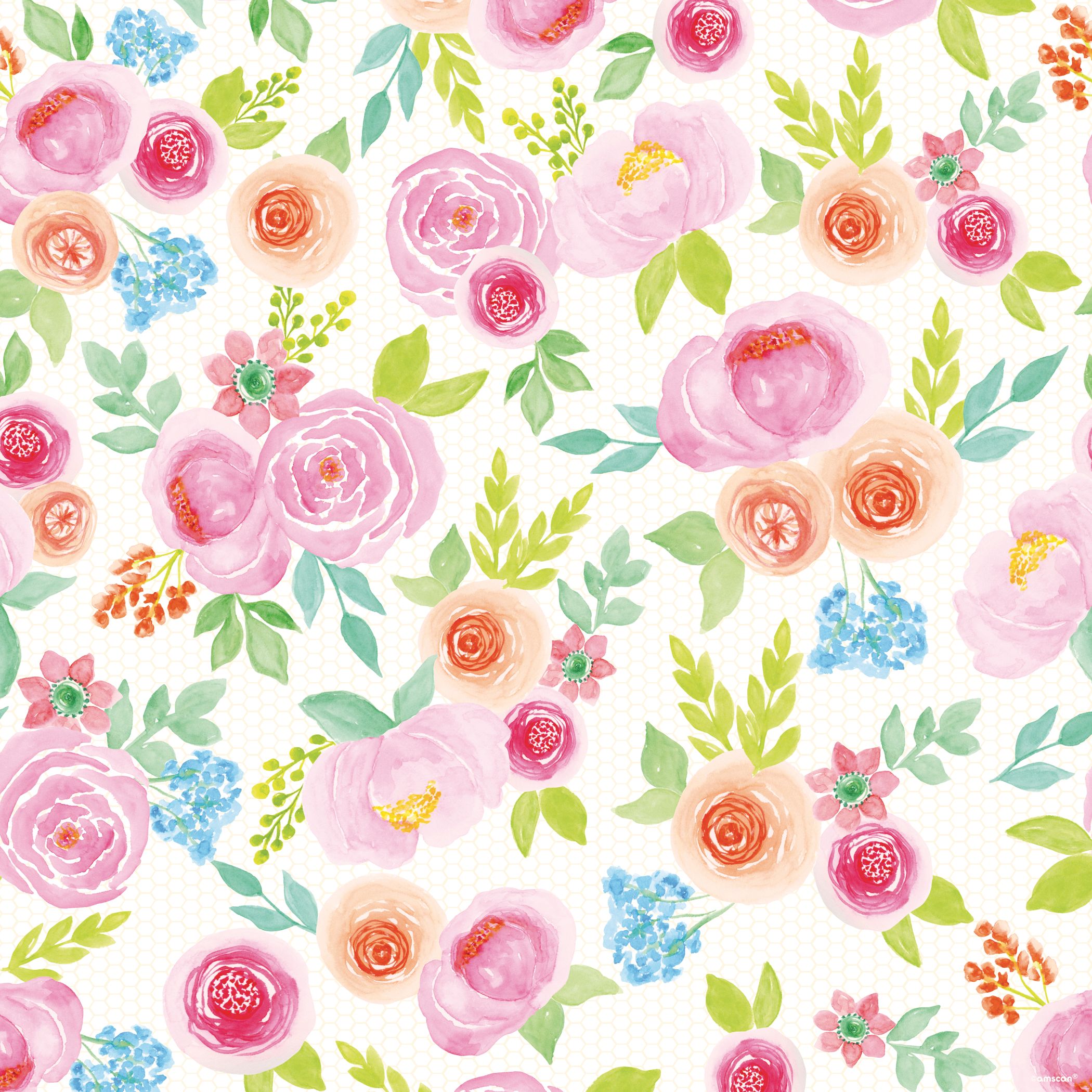 Gift Wrapping Paper, Pink, Floral, 16-ft, for Birthday/Baby Shower ...