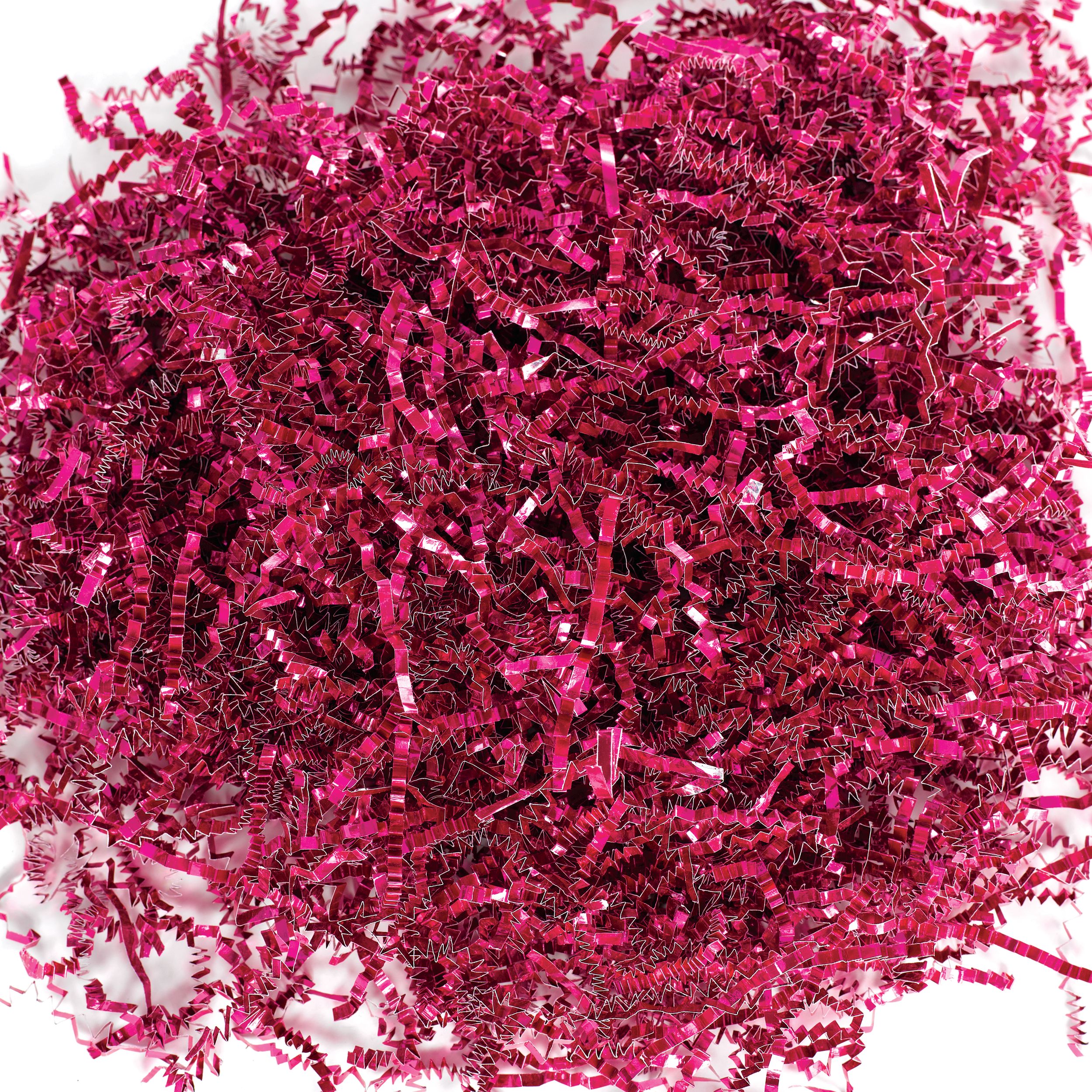 Metallic Pink Crinkle Paper Shreds | Party City